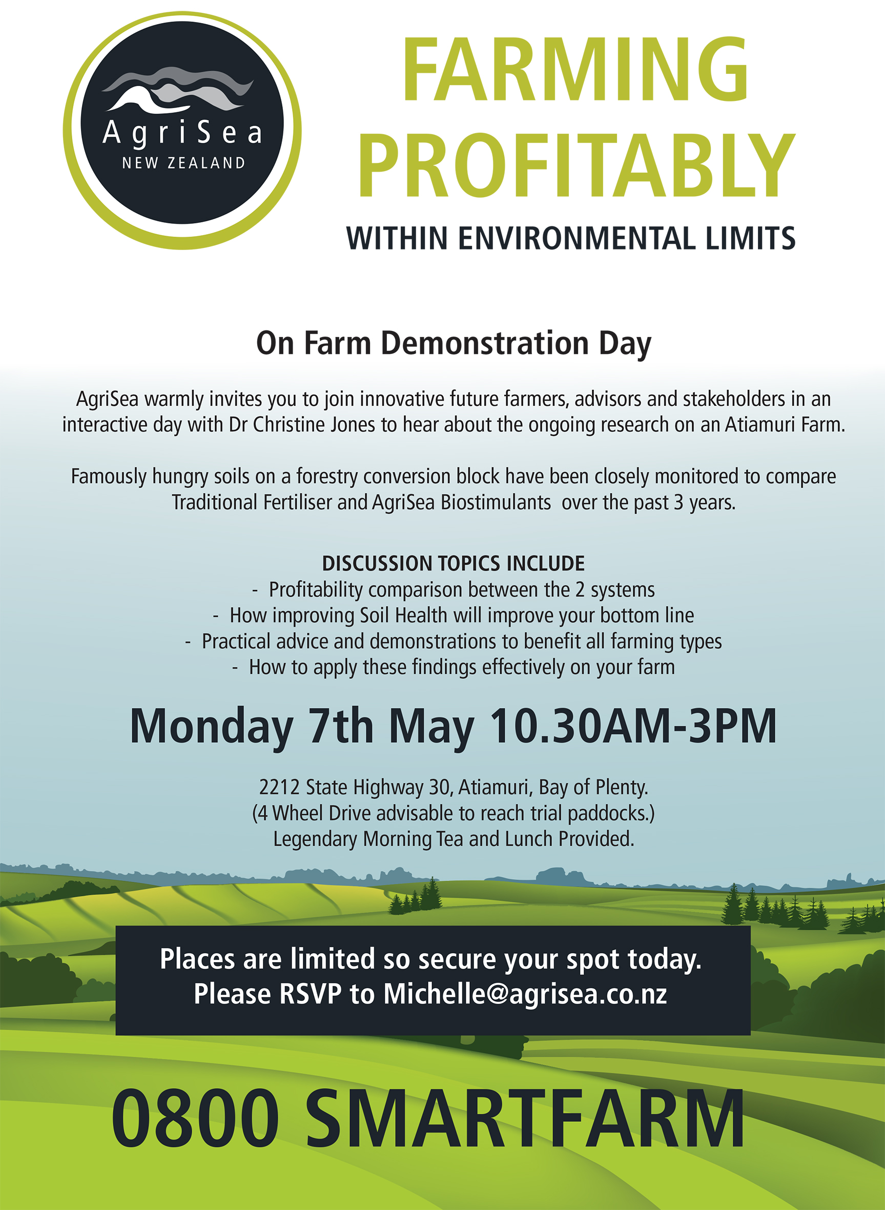 180629 Research Day invite A4 – Organic Dairy & Pastoral Group